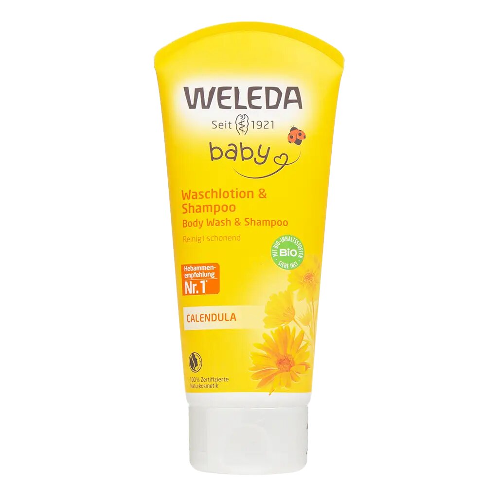 Weleda baby Детский шампунь-гель для волос и тела Календула 200 мл 1 шт