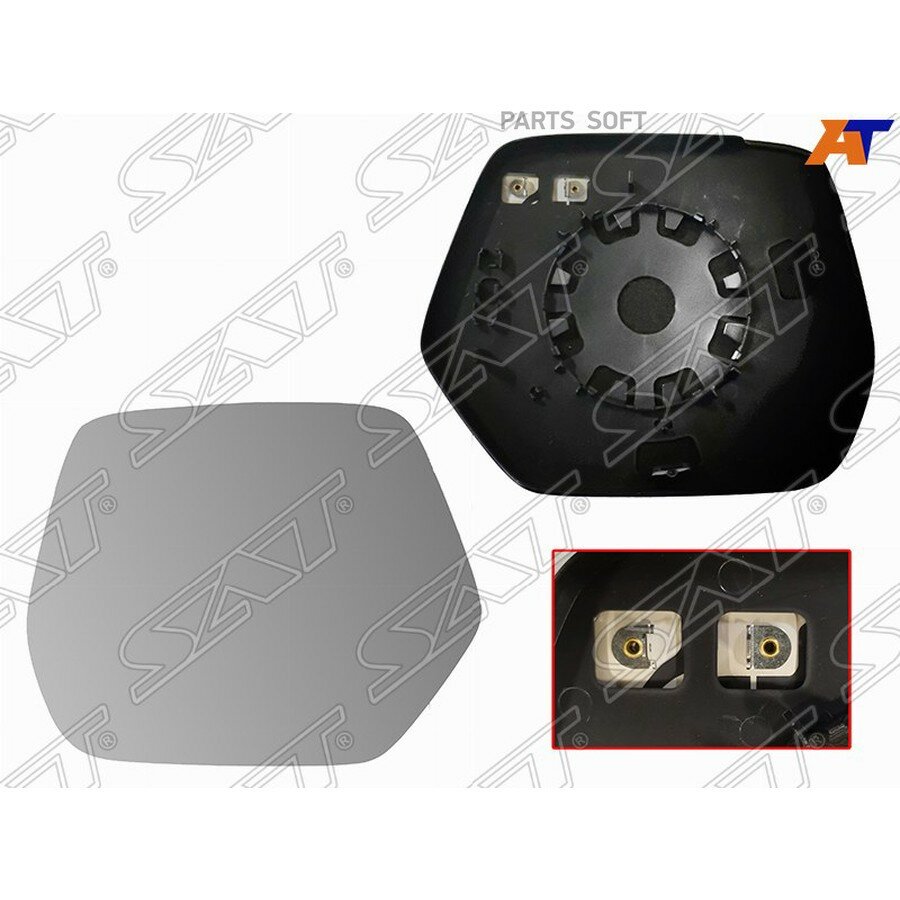 Полотно зеркала Honda CR-V 11-18 (Слева/ Обогрев/ асферическое) от официального дистрибьютора, SAT, артикул STHD68940G2