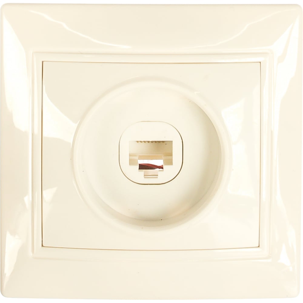 Компьютерная Розетка Smartbuy RJ45 1-местная белая Венера SBE-01w-S1-RJ