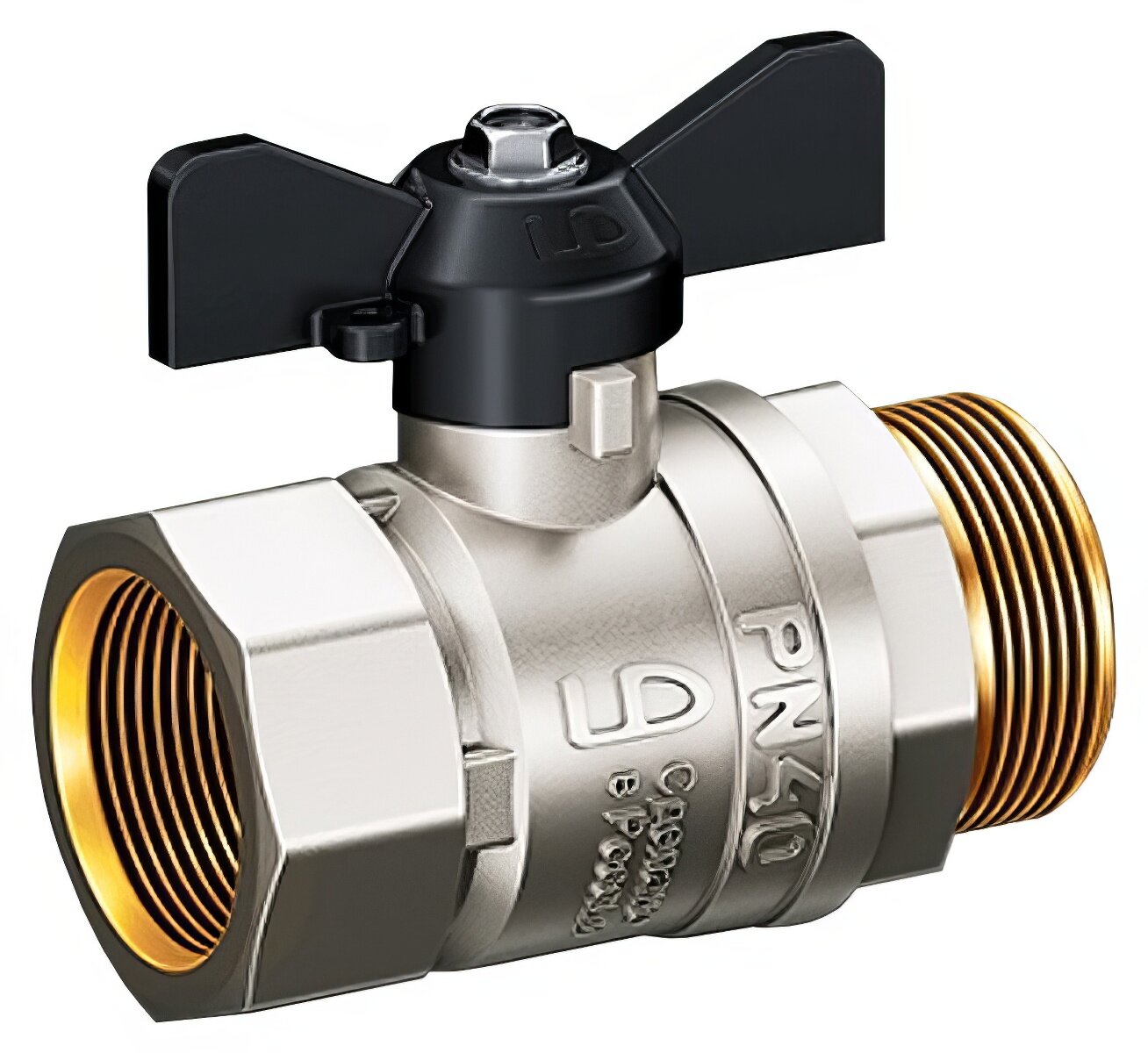 Кран шаровой LD Pride 3/4" в/н бабочка