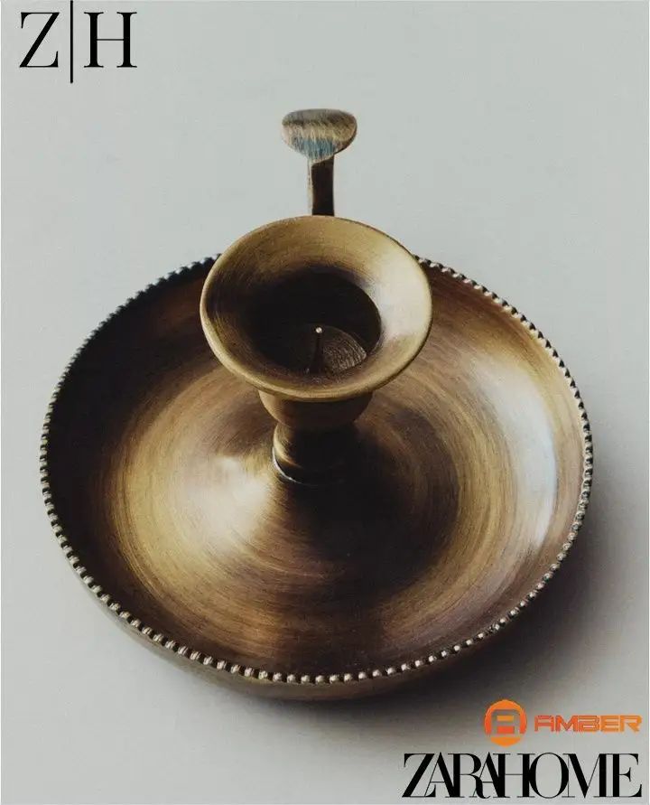 ZARA HOME Подсвечник для 1 св. 1 шт металл золотой
