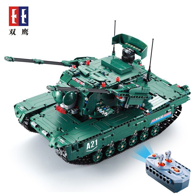 Конструктор Double Eagle C61001 «Танк M1A2 на дистанционном управлении» с вращающейся башней — большой образовательный подарок для детей