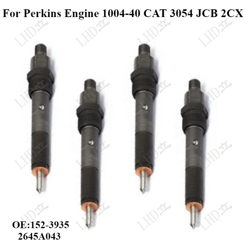 Топливная форсунка 152-3935 2645A043 для двигателей Perkins 1004-40, Caterpillar CAT 3054, JCB 2CX (комплект 4 шт.)