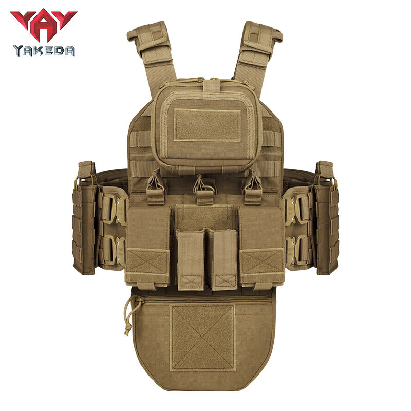 Тактическая нагрудная сумка YAKEDA Outdoor Gear с застежкой-пряжкой, поясная сумка, крепление для лазера MOLLE, многофункциональная тренировочная сумка