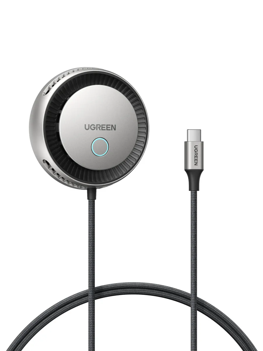 Беспроводное зарядное устройство UGREEN W773 (75247) MagFlow Pro Qi 2.2, 25W Серый космос USB-C, Qi 2.2 RU