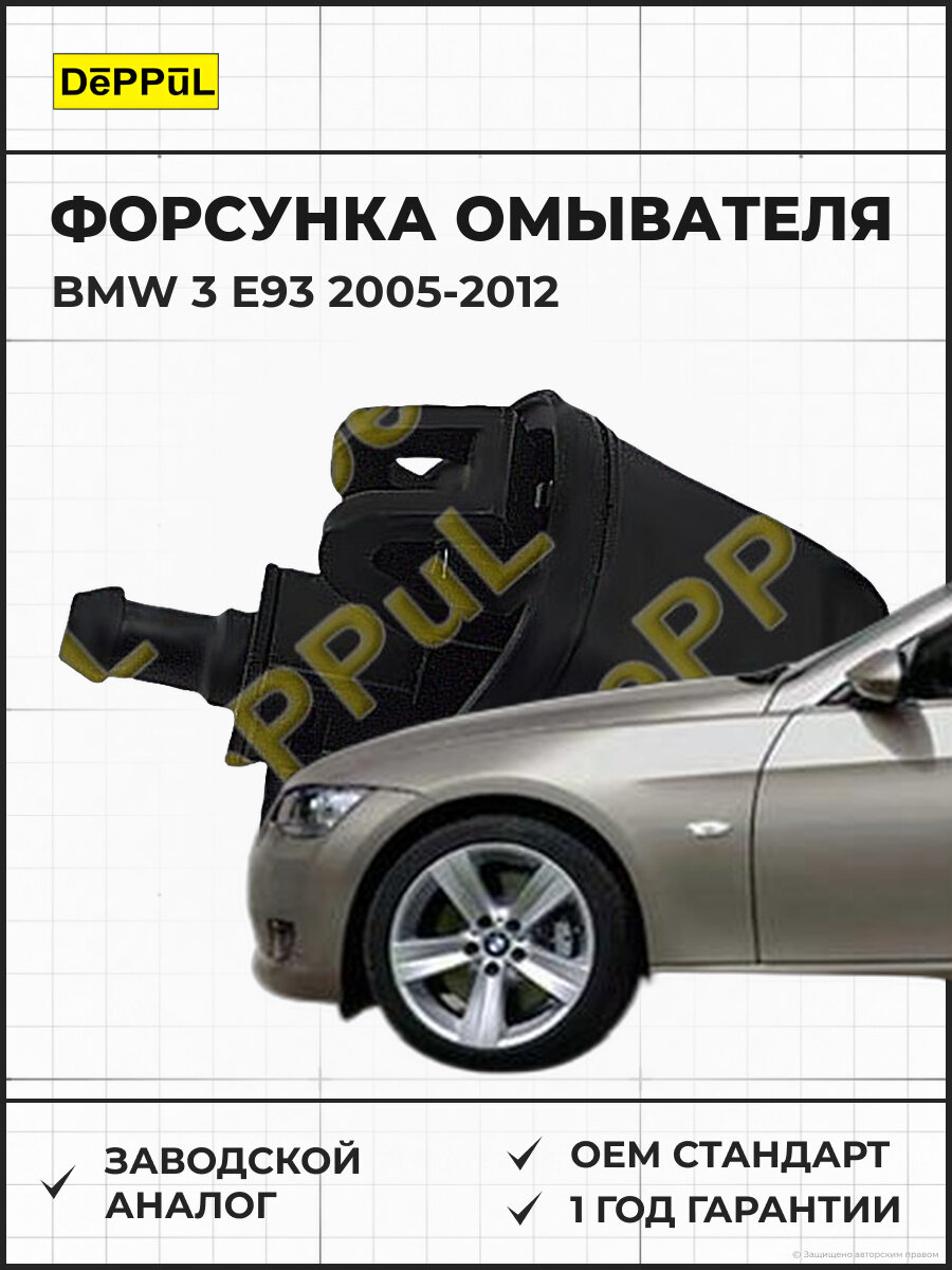 Форсунка омывателя DEPPUL DEFP506 BMW 3 E93 (2005-2012) БМВ 3 E93 (2005-2012)