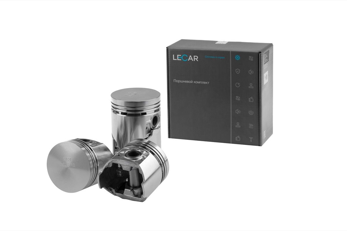 Поршни 2101 (76.8-А) "LECAR" с пальцами