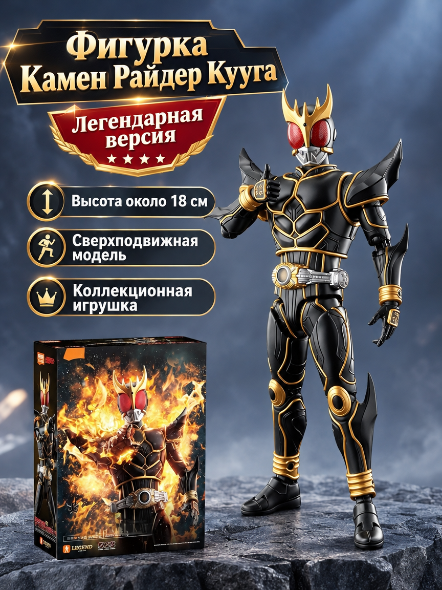 Фигурка Kamen Rider Kuuga сборная модель сверхподвижная 18 см подарок для мальчиков коллекционирование