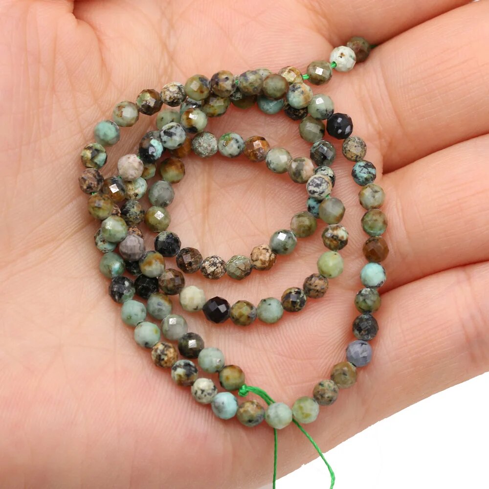Полудрагоценные бусины African Turquoise 4mm