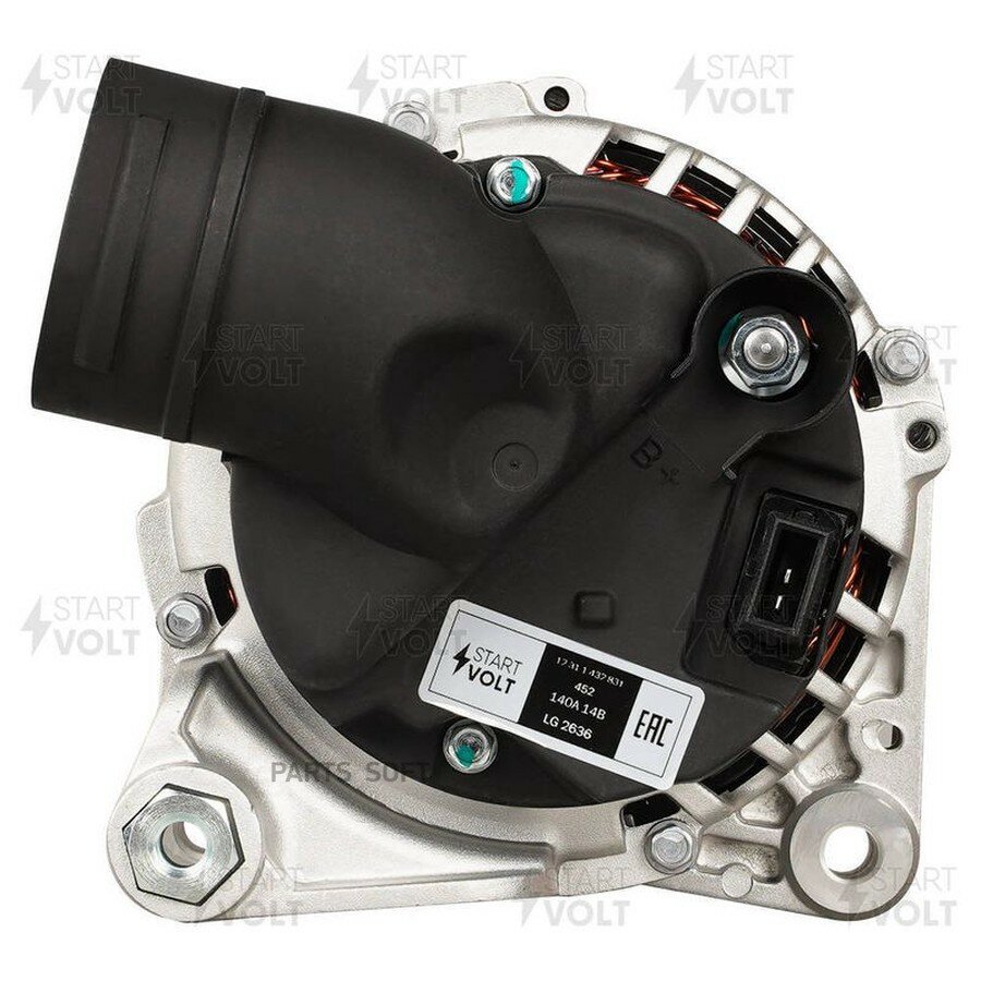 Генератор для а/м BMW 5 E39 (95-) 2.0i/2.5i/2.8i/X5 E53 (00-) 3.0i 140A (LG 2636) от официального дистрибьютора, STARTVOLT, артикул LG2636