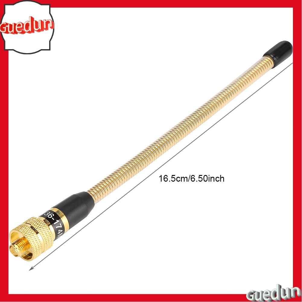 Антенна SMA Золотая Гибкая Весна VHF, Стабильная и Удобная для Радиостанций Kenwood / Baofeng / Puxing / TYT