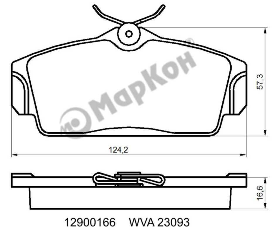 Колодки тормозные дисковые Markon 12900166