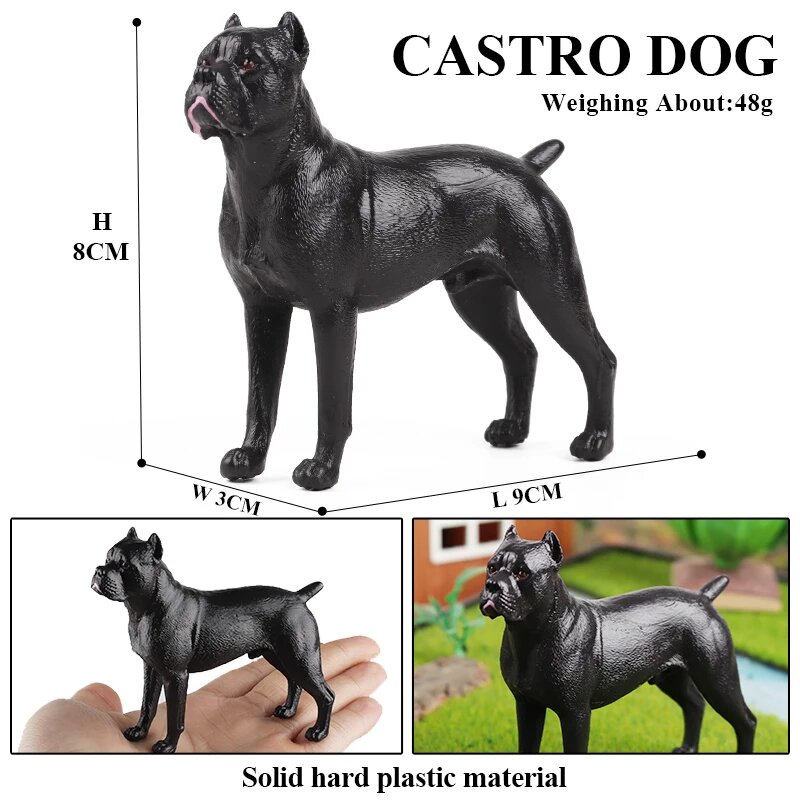 Фигурка собаки Кастро, черный, Dog Model 32