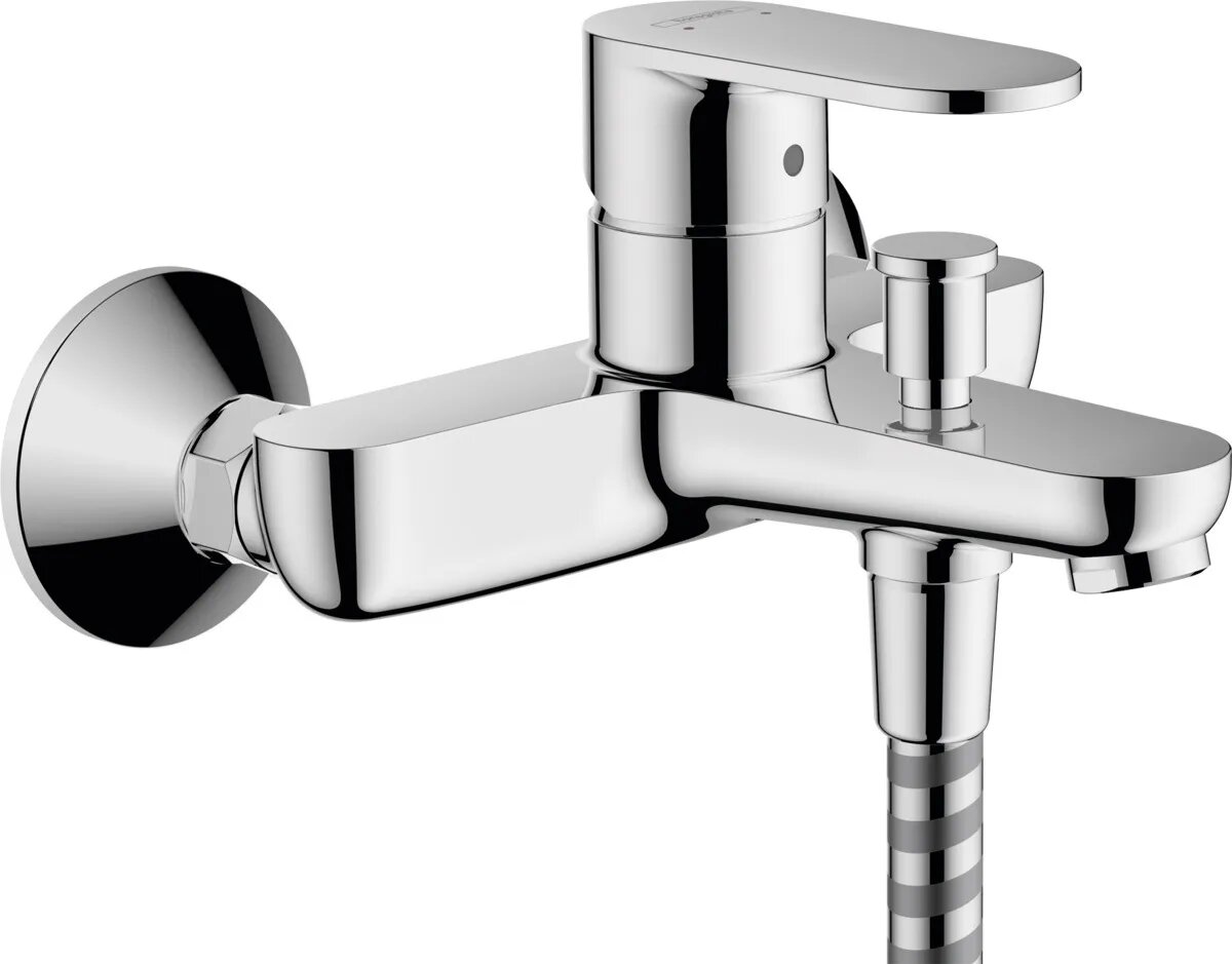 Смеситель для ванны/душа Hansgrohe Vernis Blend 71440000 настенный, однозахватный, кор. излив, хром