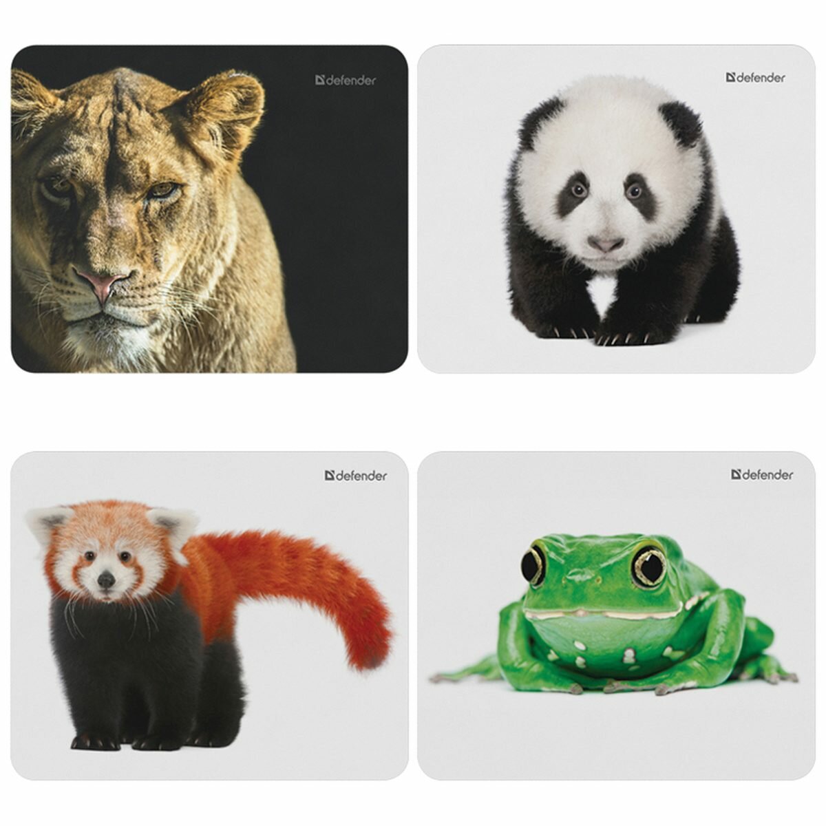 Коврик для мыши Defender Wild Animals, резина+джерси, 8 видов (50803), 200шт.