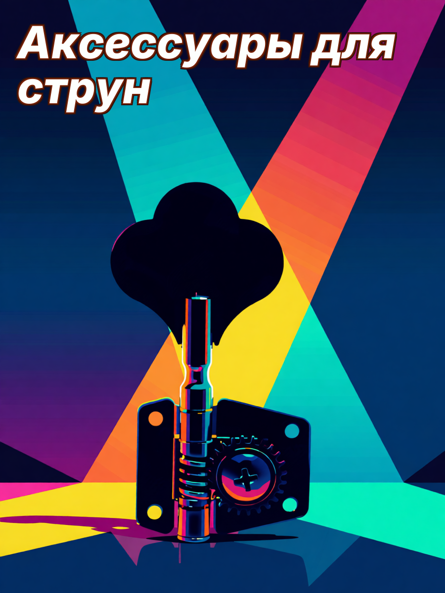 Механизмы Для Гитары Бас 4 Струны Черный Цвет Размер 8.70X4.20X1.40Cm