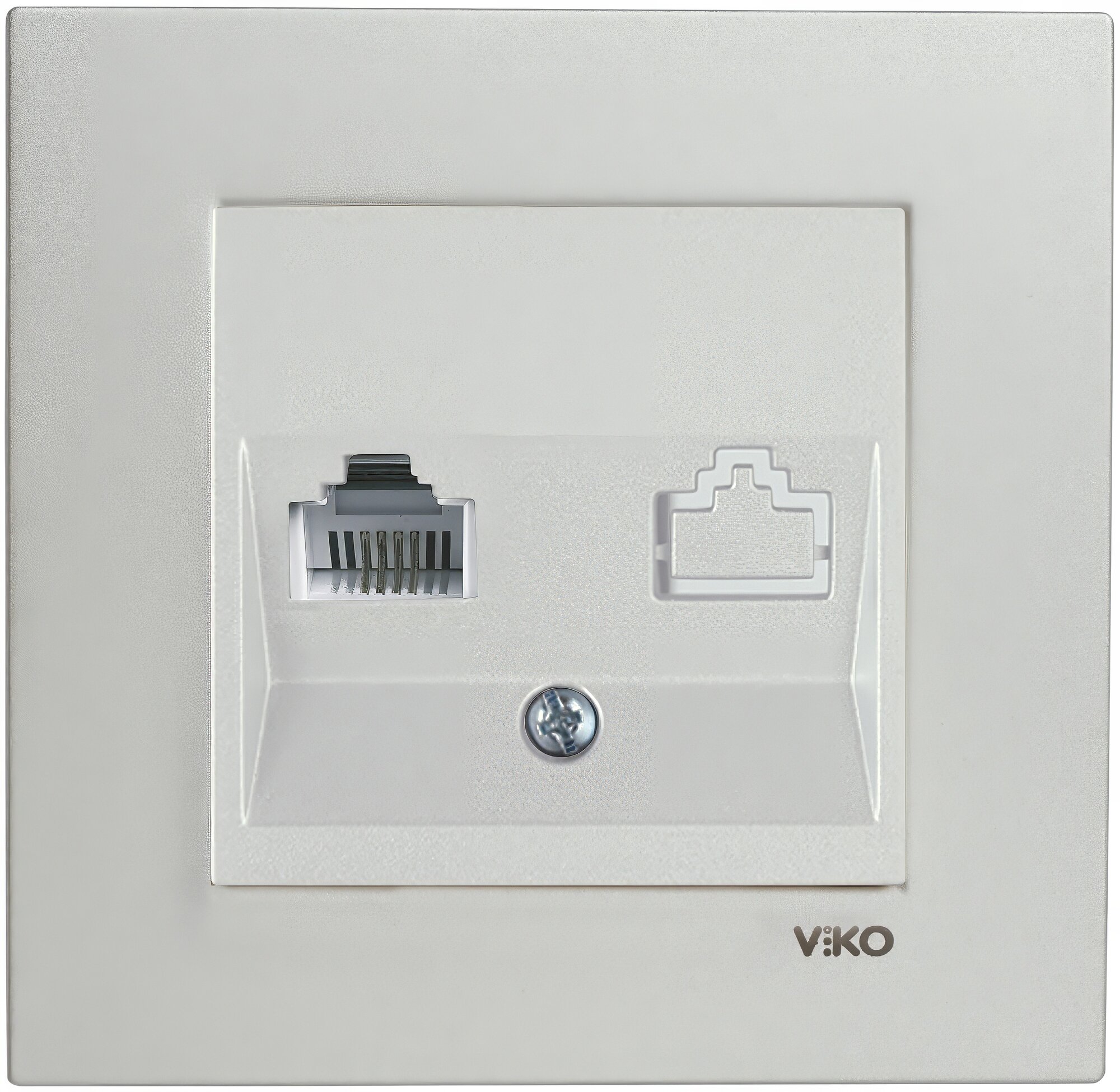 Розетка RJ-11 1 пост Viko Novella белый