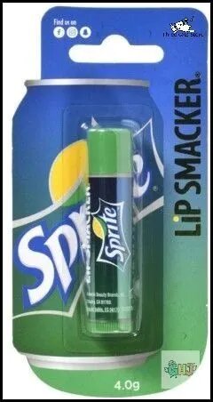 Бальзам для губ Lip Smacker Sprite, увлажняющий крем с вкусом спрайта, компактный уход за сухими губами, 24 месяца после открытия