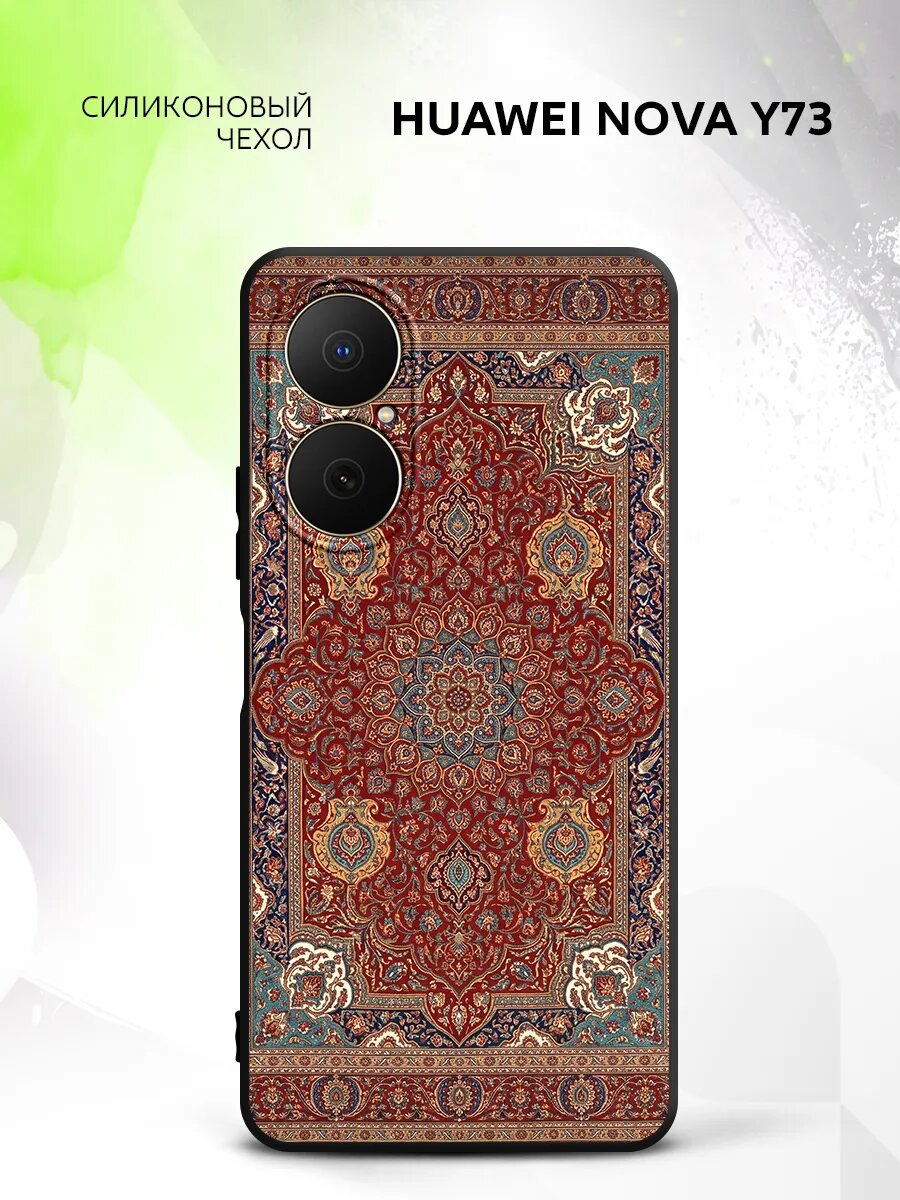 Чехол на Huawei Nova Y73, Хуавей Нова У73 бампер, противоударный, с рисунком красный ковер