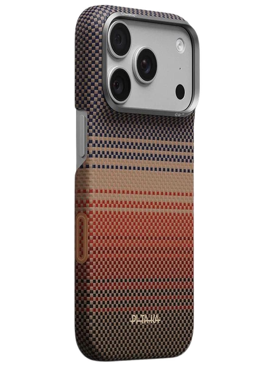 Ультра тонкий чехол PITAKA для iPhone 17/18 Pro Max, (Sunset) (PitaTap) Коричневый