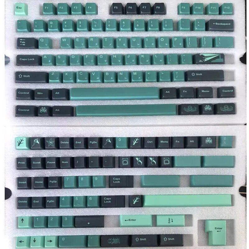 GMK Terror Below PBT Кейкапы Cherry Profile для MX Переключателей 140 шт
