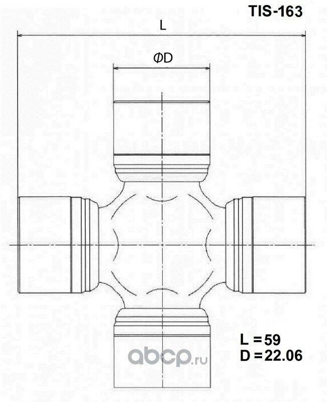 Крестовина карданного вала Toyo TIS-163
