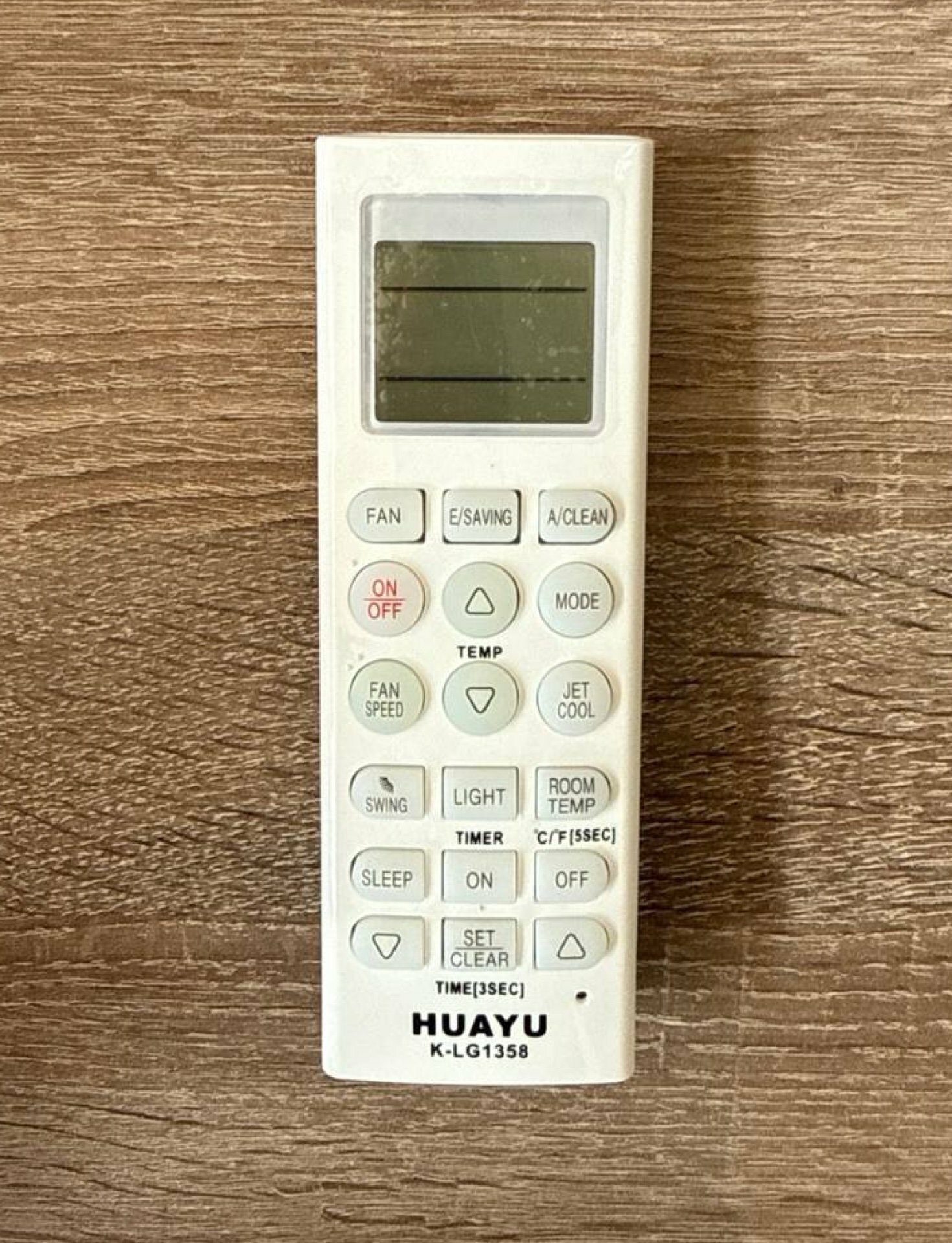 Пульт для кондиционера Huayu LG K-LG1358 для кондиционеров марки LG (2×AAA)