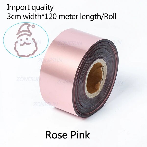 Фольгированная бумага Rose pink 3 см, 120 м