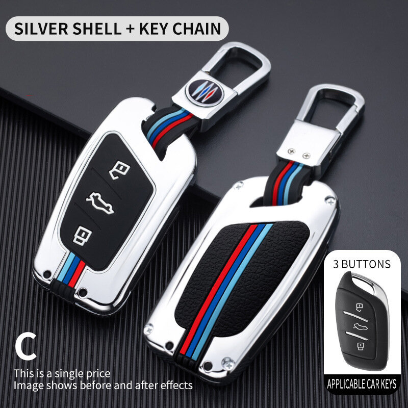 C Style Серебристый Автомобильный Чехол для Ключа Roewe RX5 i5 i6 Clever i6 Max Одиночный Чехол с Коротким Шнуром -