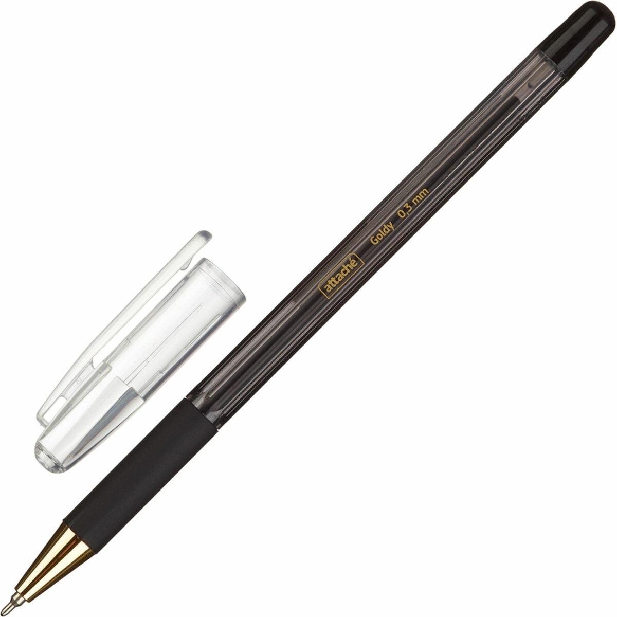 Ручка шариковая Attache Goldy (0.3мм, черная), 12шт.