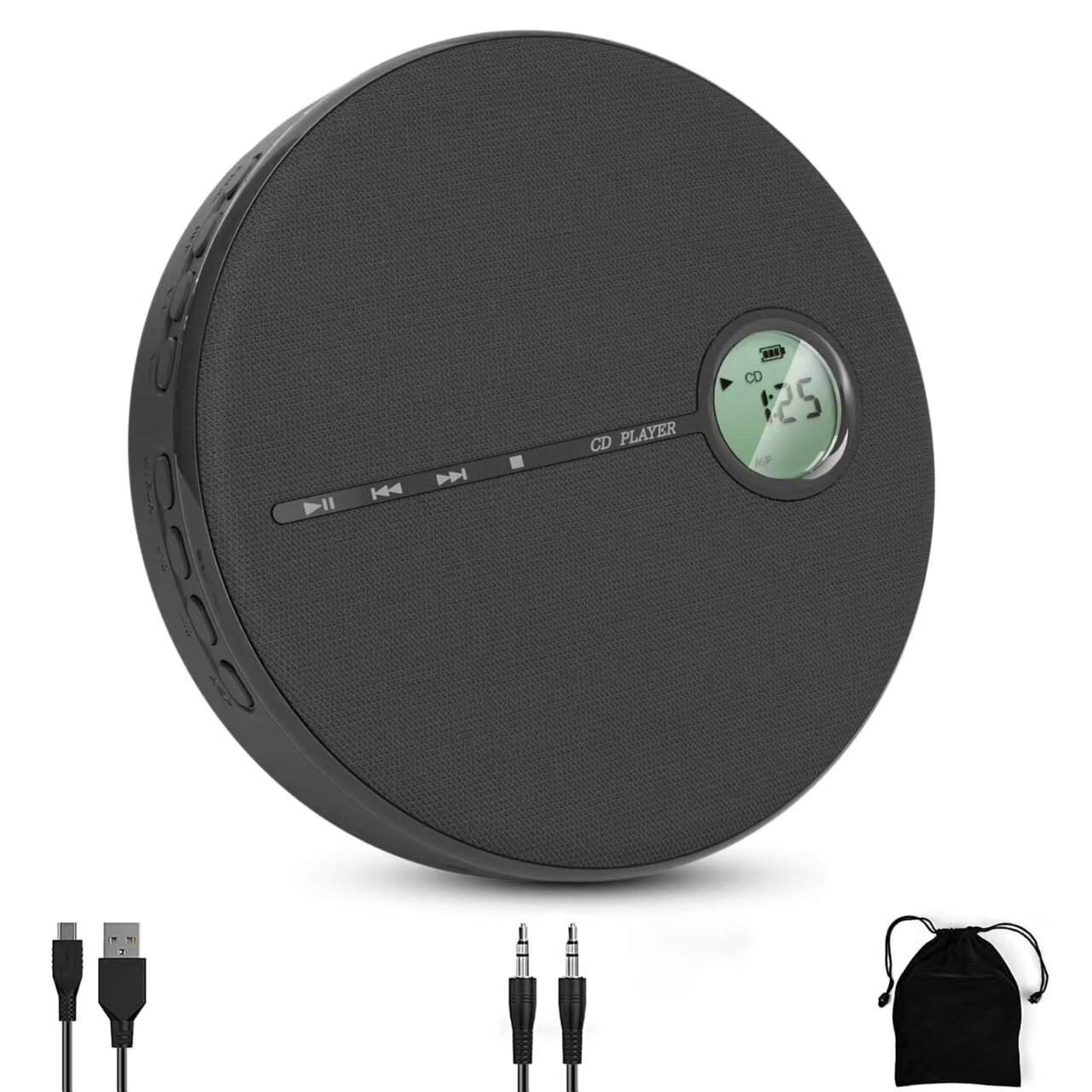 Портативный MP3-плеер с Bluetooth, двойным каналом и передатчиком, проигрыватель компакт-дисков, учебный повторитель -