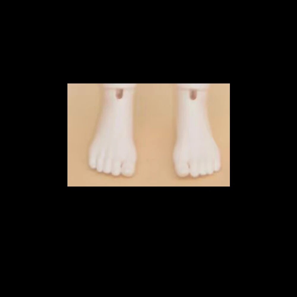 Резиновые ножки для кукол BJD 1/3, белые, Flat heels-a pair