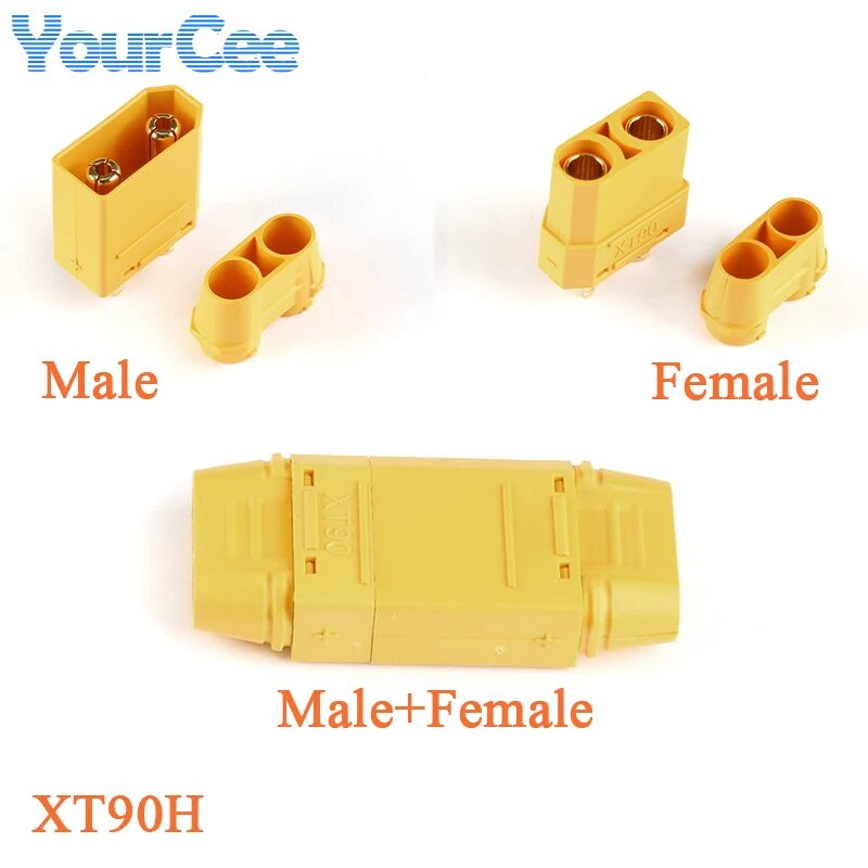 Клеммный блок XT/MR/MT/AM/AS/EC серия 2 шт Желтый, 2PCS Male, XT90H