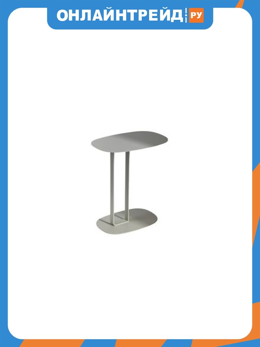Столик журнальный Stool Group Графио, металл, светло-серый