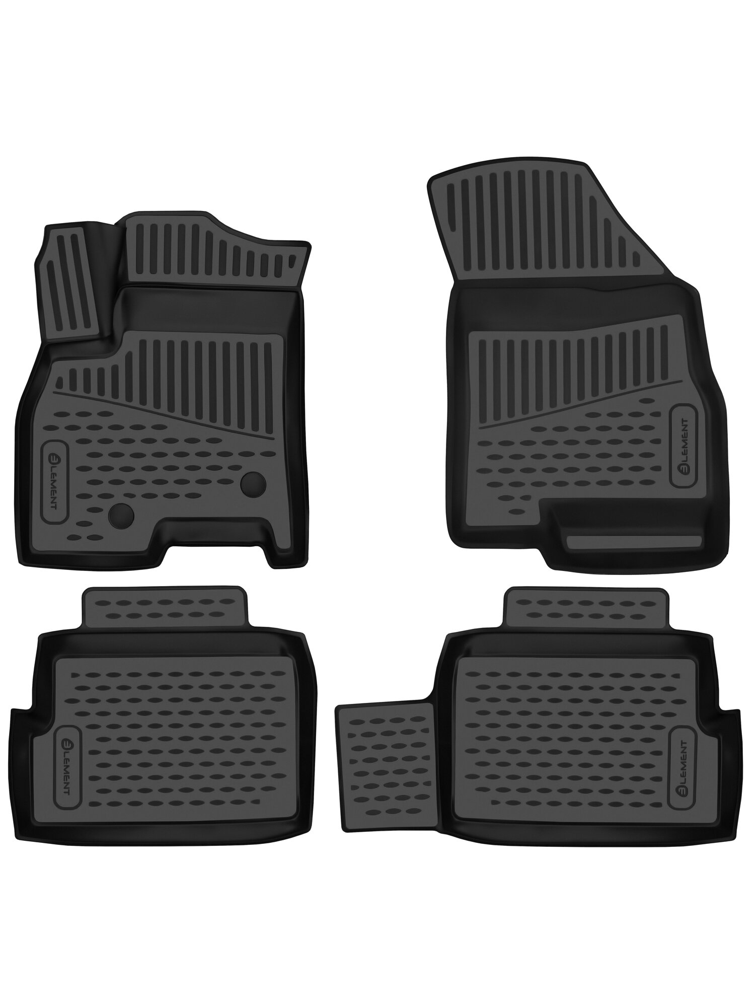 Коврики в салон 3D для TENET T4L (T4X) 2026-н. в. Внедорожник 5 дв. 2WD ELEMENT 4 шт. черный полиуретан / Тенет