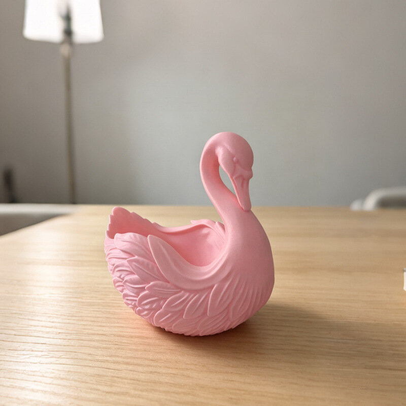Трансграничный хит продаж: 3D-печатный органайзер в виде лебеди, стильный декоративный ящик для хранения и организации в гостиной и спальне.