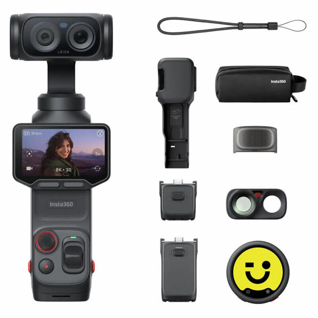 Экшн-камера Insta360 Luna Ultra, OLED, FlowState 2.0, Creator Bundle, Cosmic Black (Черный)