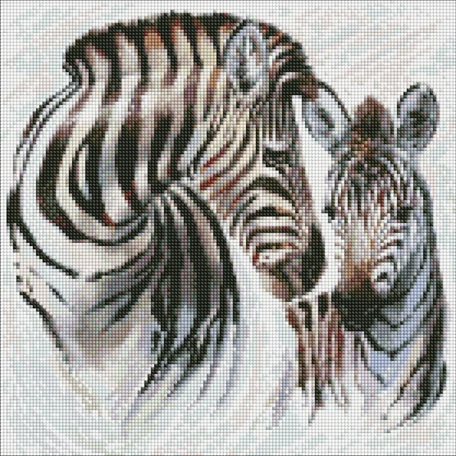 Мозаика Ideyka "Полосатая жизнь", разноцветный, 40x40 см