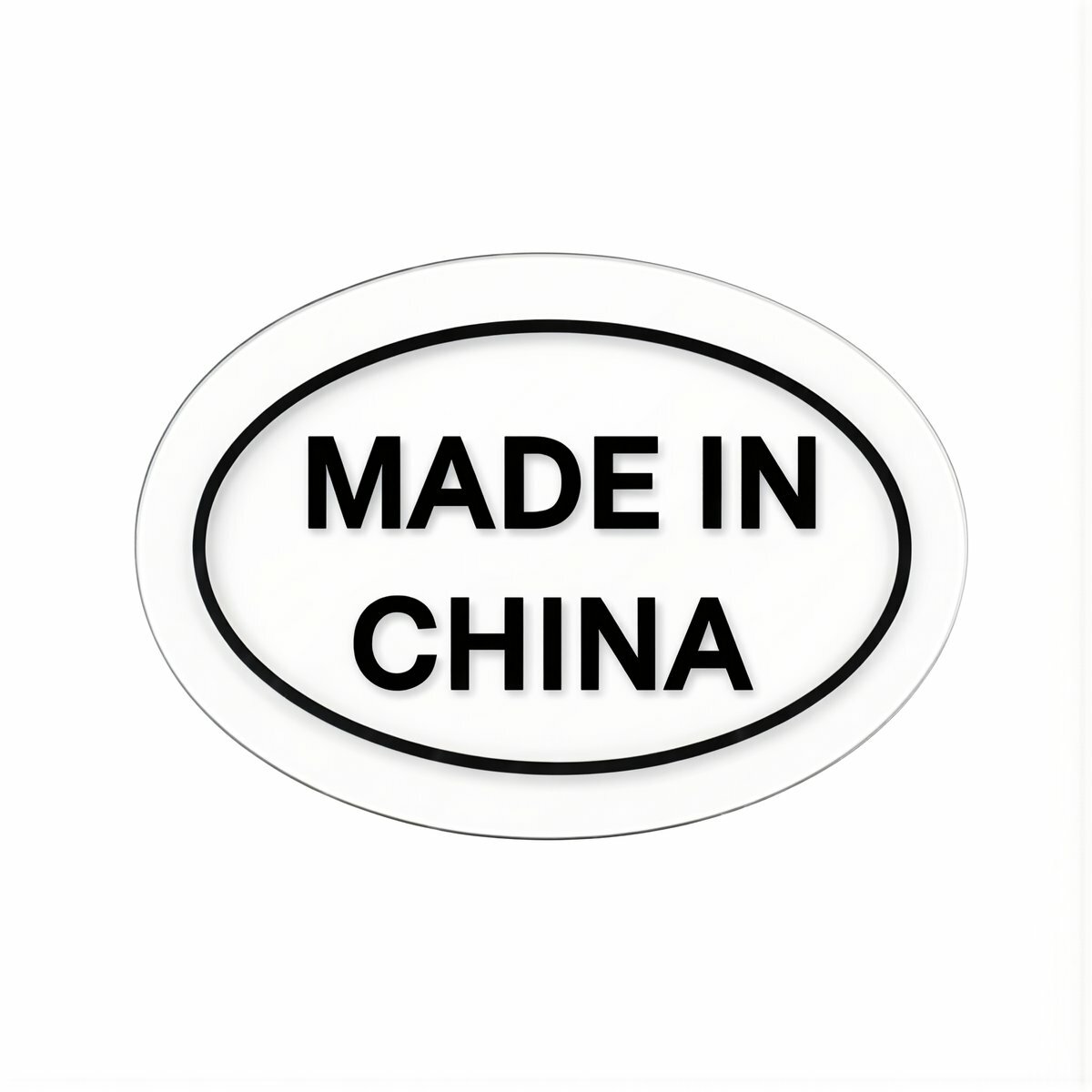 Наклепка MADE IN CHINA размер 35 на 10 мм белая подложка черные буквы самоклеящаяся прозрачная этикетка для маркировки товаров мелкого формата, 30*20MM, прозрачная упаковочная этикетка с черными буква