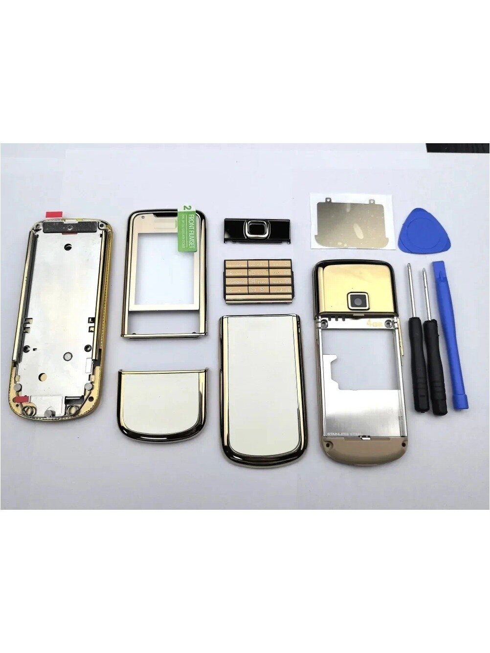 Подходит для корпусов мобильных телефонов Nokia 8800Arte, Цвет золотой, белый