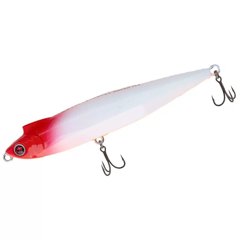 DAIWA SALAMANDURA Суффлажный карандаш-приманка 7,5 см 12 г Красная голова белое тело с крючком для ловли морской форели