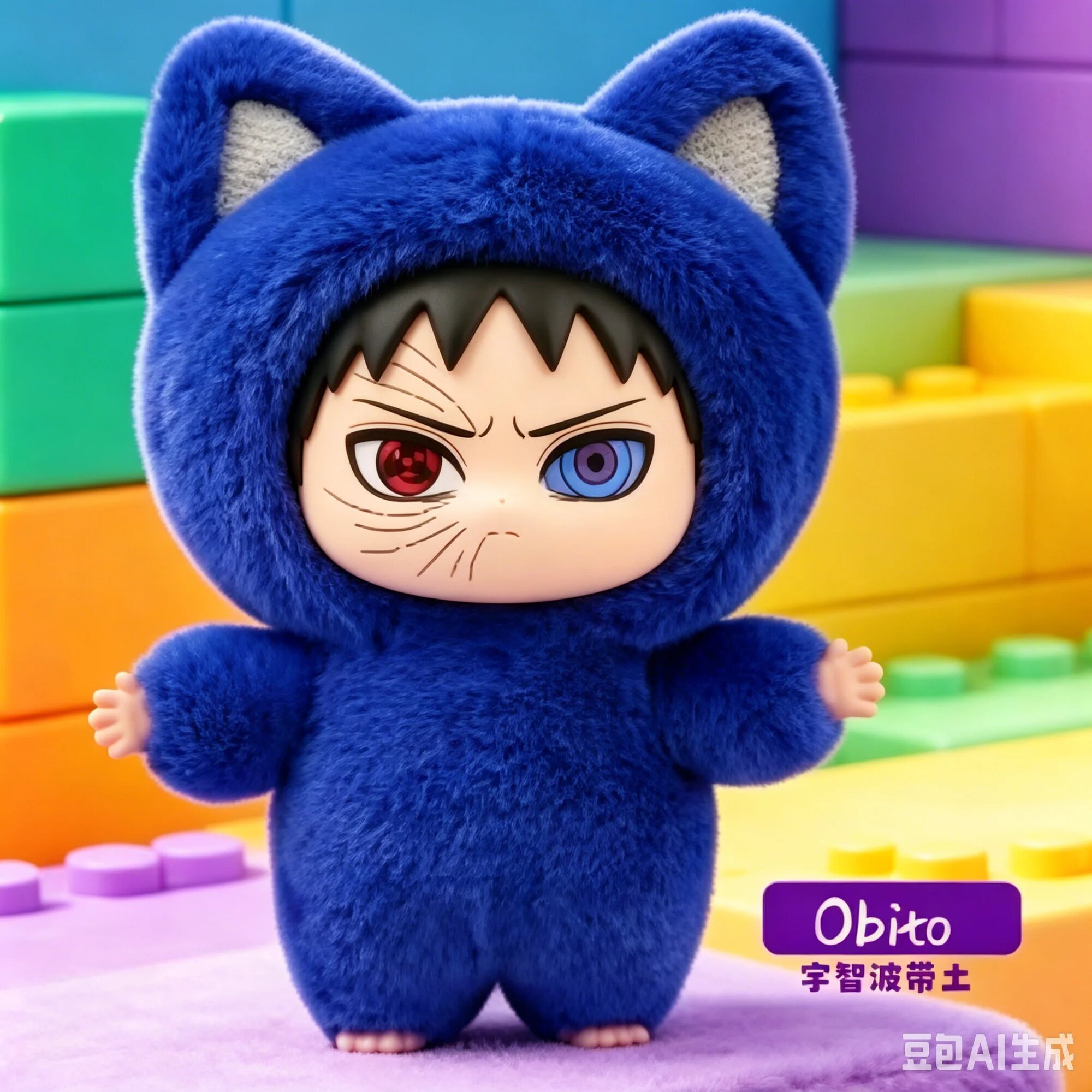 Фигурки-сюрпризы Bandai Naruto Kitten Land Синий, Obito
