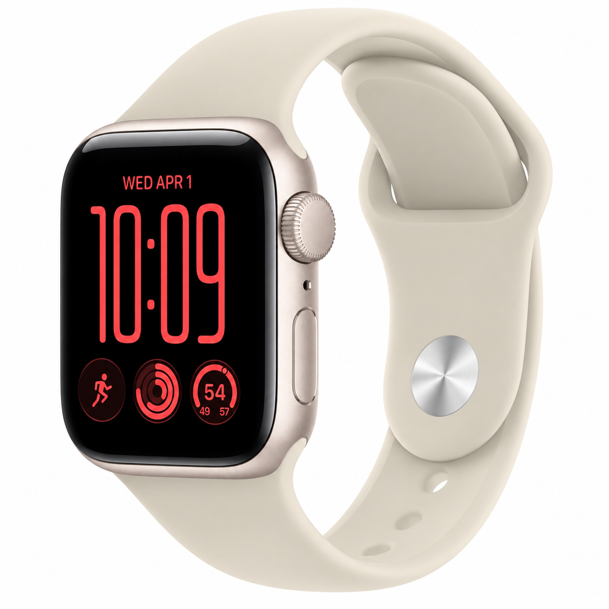 Умные часы Apple watch Apple watch SE3, 44мм, (2026) Starlight Aluminum (Сияющая звезда) Sand Sport Band (Песочный), S/M (MJL34)