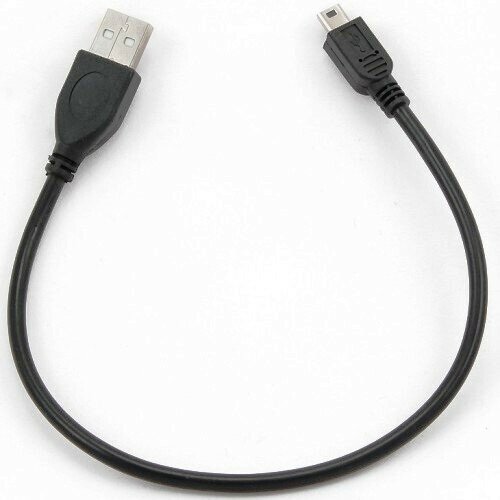 Кабель для мобильных устройств USB Am-miniB Cablexpert CCP-USB2-AM5P-1 - 0.3м чёрный