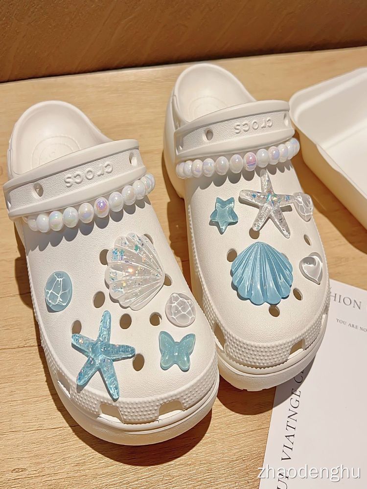 Джиббитсы 12 шт набор с морскими ракушками и жемчугом для Crocs аксессуары для обуви — фото 1