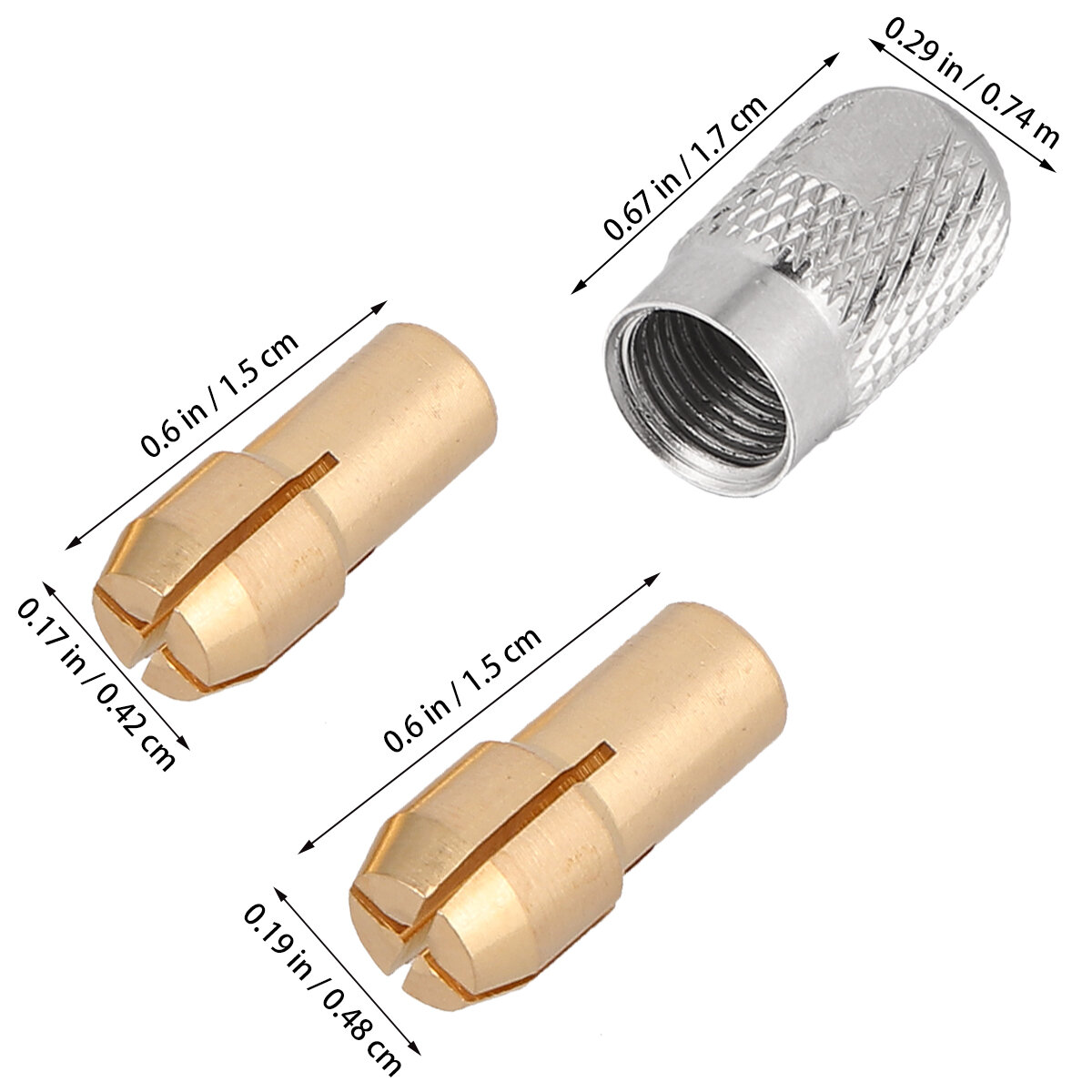 22 Штуки Медных Зажимов Для Дрели 1.70X0.60X0.60CM С 2 Гайками M8 Подходит Для Обработки Дерева И Пластика
