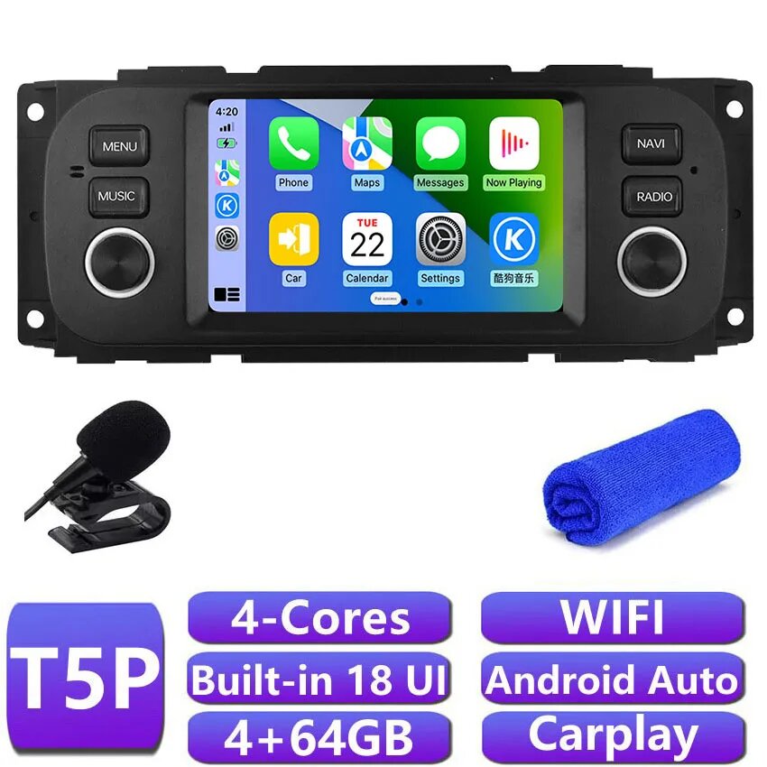 Автомагнитола Android Auto Carplay T5P 4/64GB