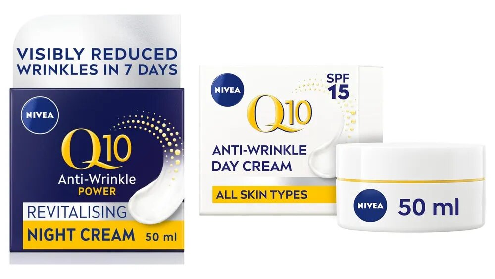 NIVEA Q10 Восстанавливающий дневной и ночной крем против морщин (50 мл)