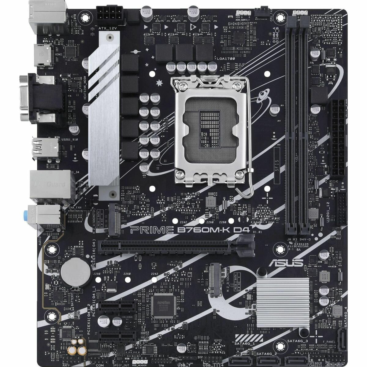 Материнская плата Asus PRIME B760M-K D4, LGA1700,2xDDR4 (1993229)