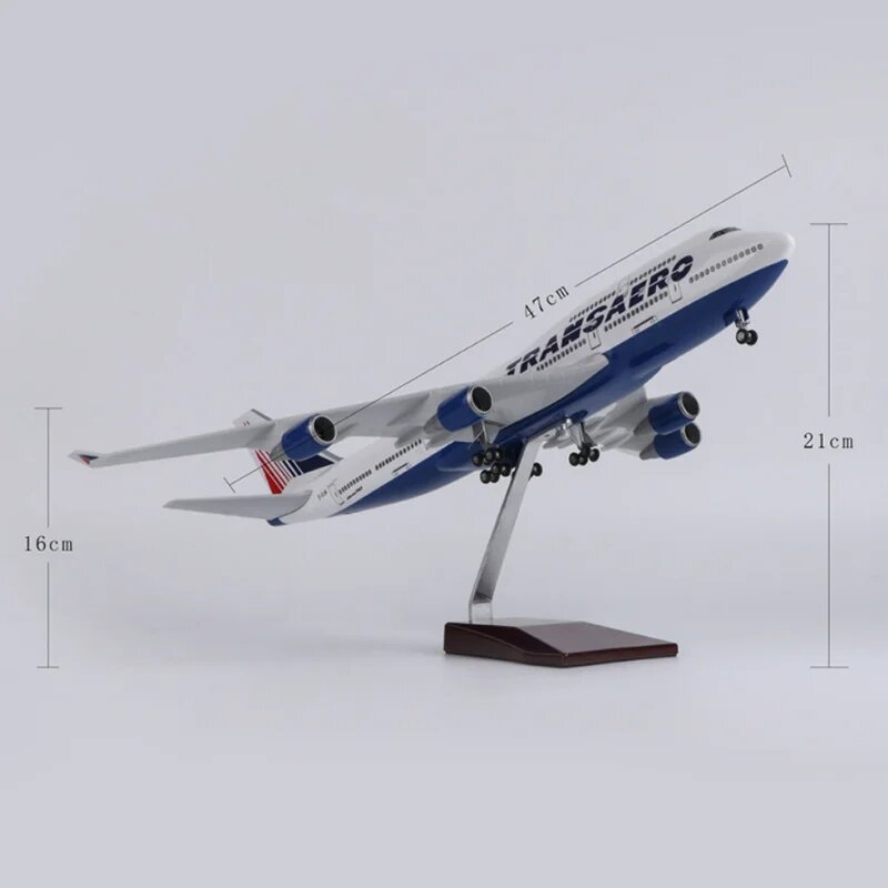 Модель самолета Boeing 747 Transaero 1/150, без подсветки